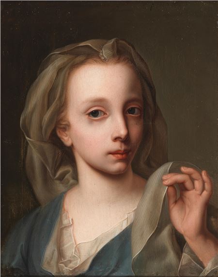 Christian Seybold | Portrait of a girl with a veil | MutualArt