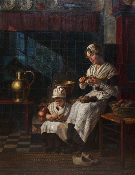 Walter Firle | Obierające ziemniaki | MutualArt