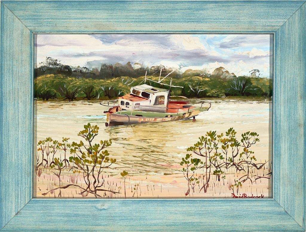 David Badcock | Old Boat, Tin Can Bay | MutualArt