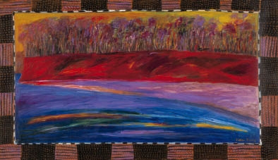 Ken Done | Boats and Yellow Hibiscus (1991) | MutualArt