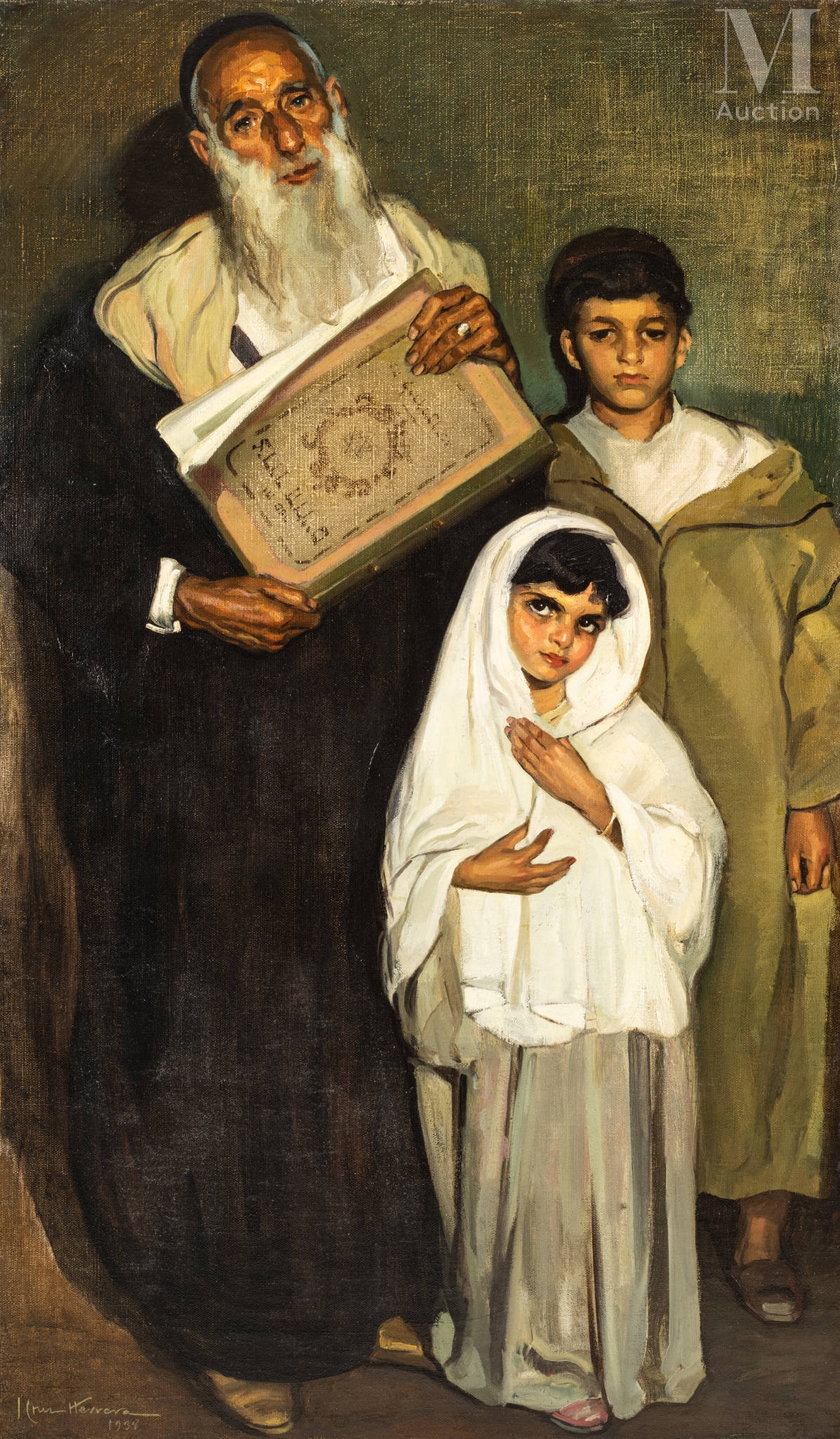 José Cruz Herrera | La famille du rabbin | MutualArt