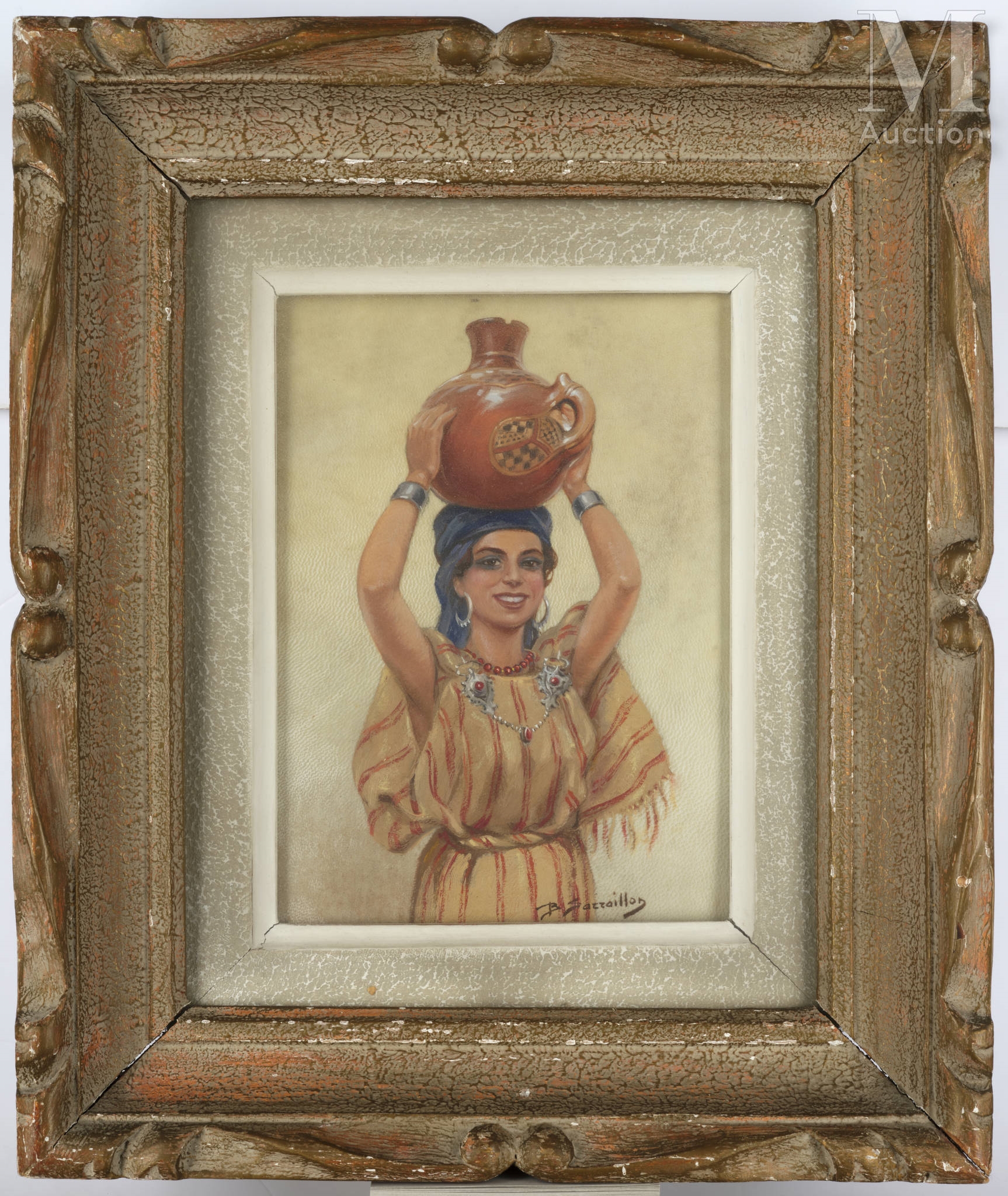 Benjamin Sarraillon | Jeune femme portant une jarre | MutualArt