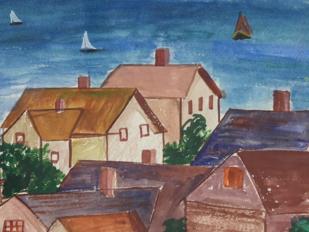 Nene Vibber | Townscape WC Painting | MutualArt