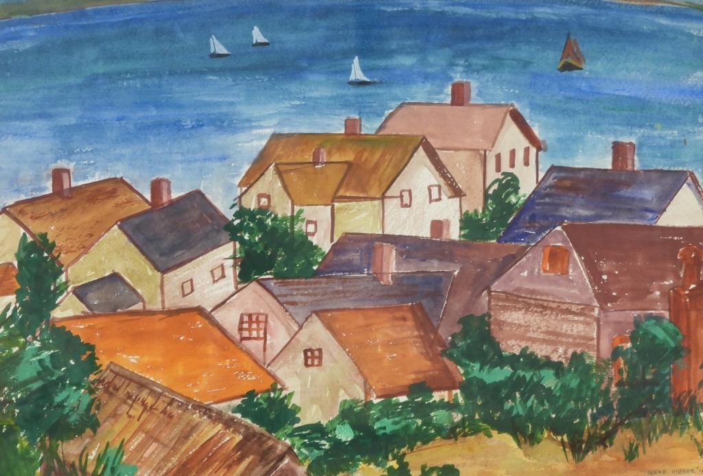 Nene Vibber | Townscape WC Painting | MutualArt