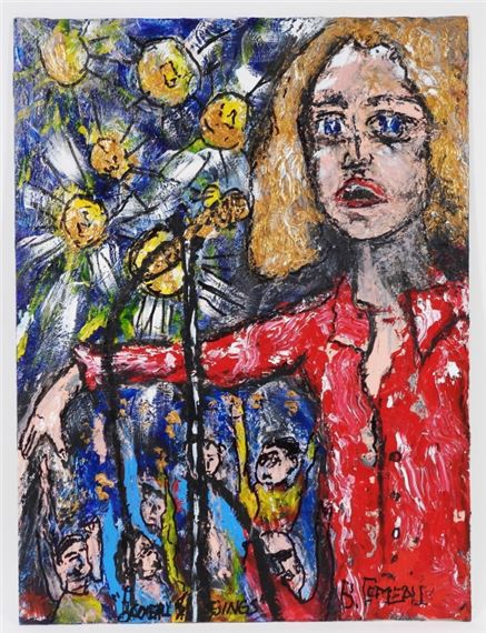 Bill Comeau | Abstract Singer Figure Painting (1968) | MutualArt