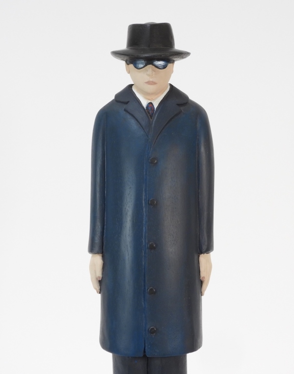 Enrico Pinardi | Figural Man Carved Wood Sculpture | MutualArt