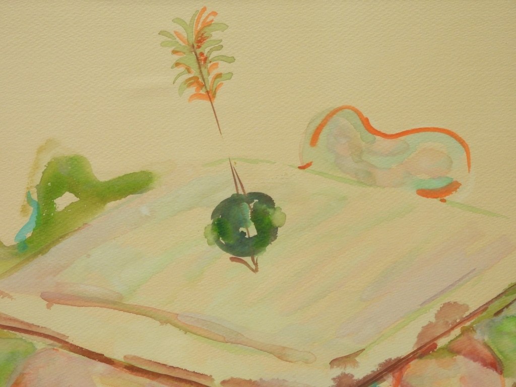 George Febres | Imagism Phallic Sandwich WC Painting (1973) | MutualArt