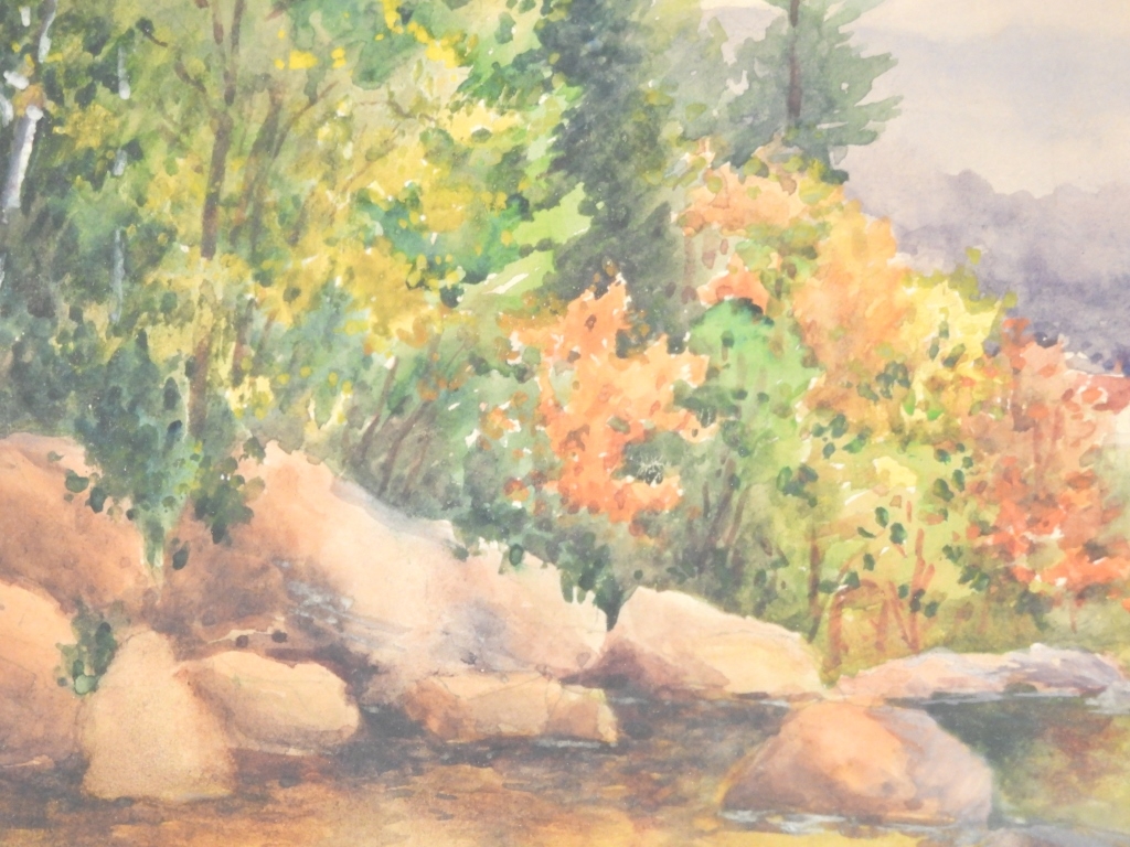 Abigail Walley | River Forest Landscape WC Painting | MutualArt