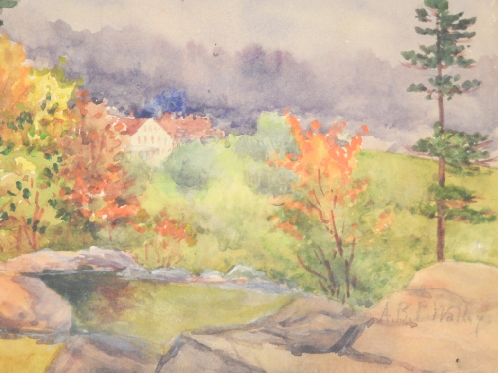 Abigail Walley | River Forest Landscape WC Painting | MutualArt