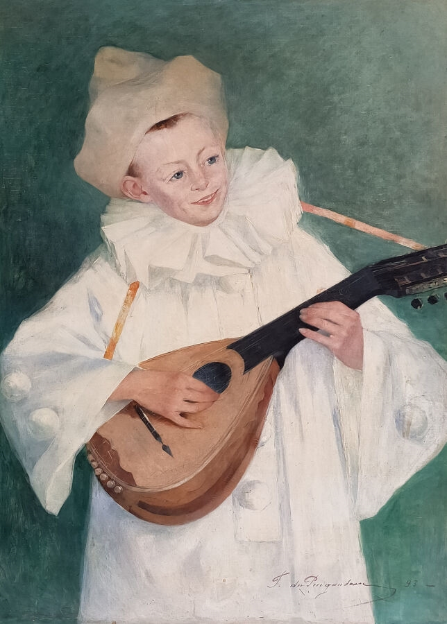 Fernand Loyen de Puigaudeau | Le Pierrot à la mandoline (1893) | MutualArt