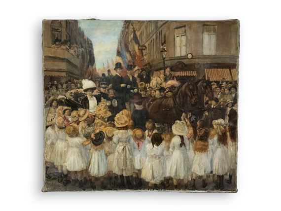 Florent Menet | L'entrée du roi Albert Ier de Belgique dans la ville ...
