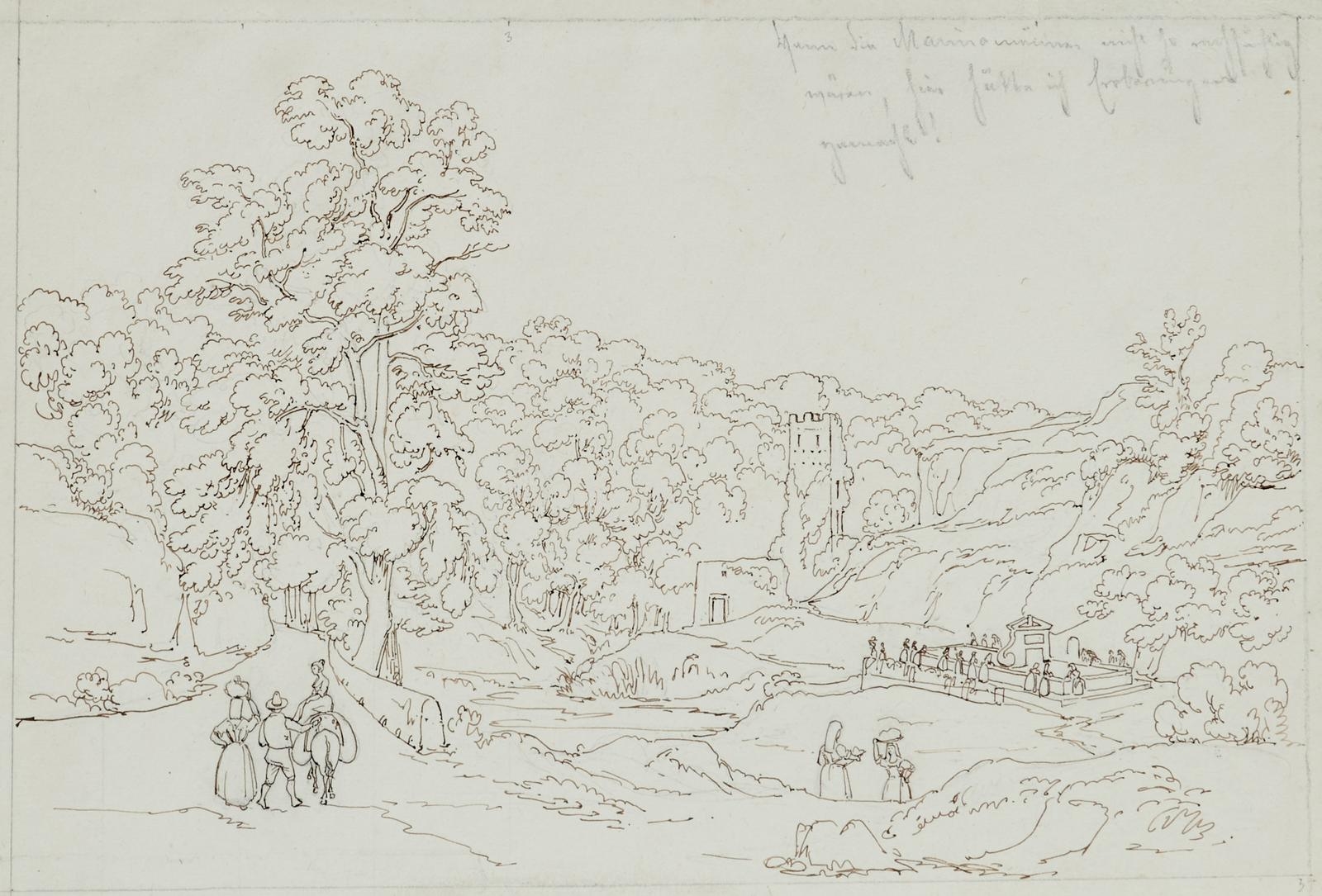 Jacob Philippe Hackert | Italienische Landschaft mit Figuren | MutualArt