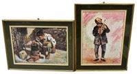 Mario Berrino | (2) MARIO BERRINO FRAMED FIGURAL PAINTINGS 1969 | MutualArt