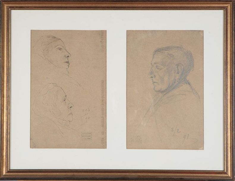 Eugène Brouillard | Portrait of the artist's mother, left profile ...