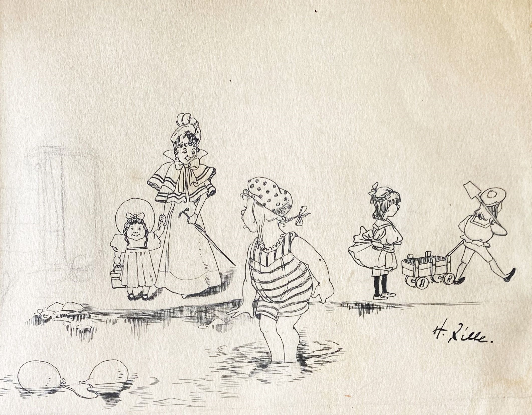 Heinrich Zille | Rund ums Freibad | MutualArt