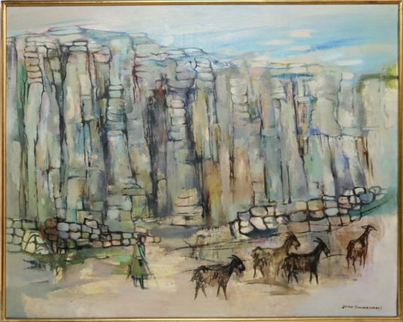 Jean Timmermans | Shepherd and his herd | MutualArt