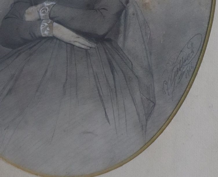 Pierre-Victor Galland | Portrait de femme aux bras croisés. (1846 ...