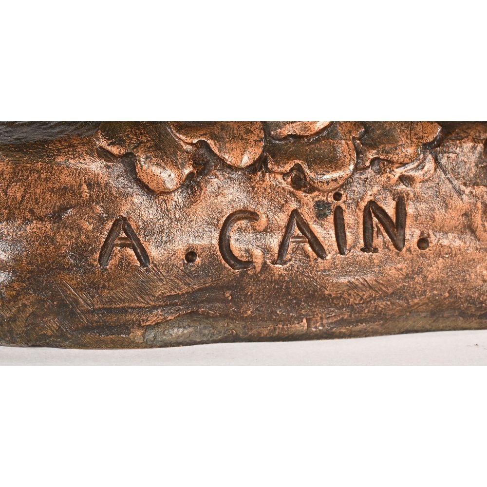Auguste Nicholas Cain | Chien de meute au piquet | MutualArt