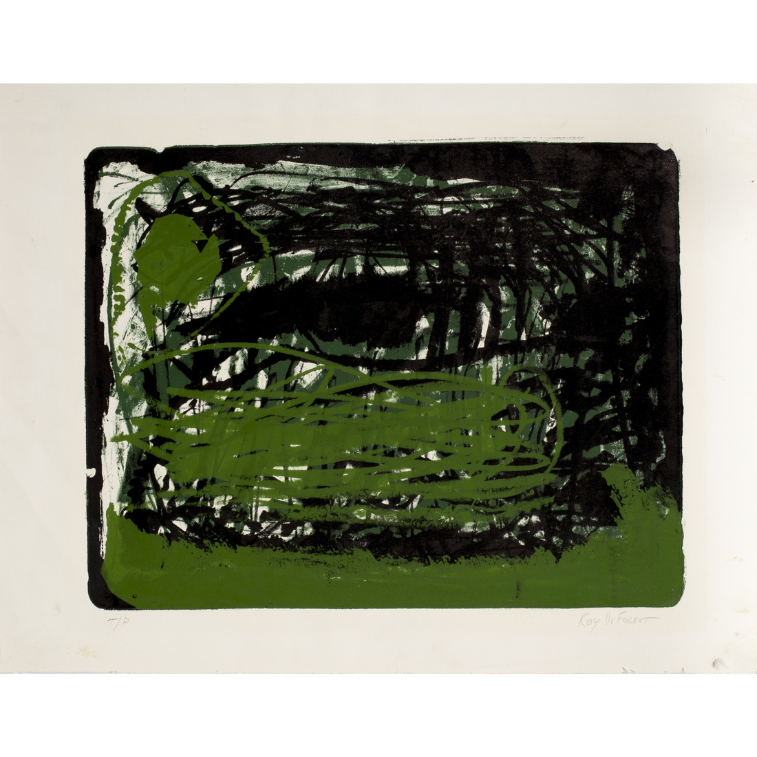 Roy De Forest | Green and Black (1950) | MutualArt