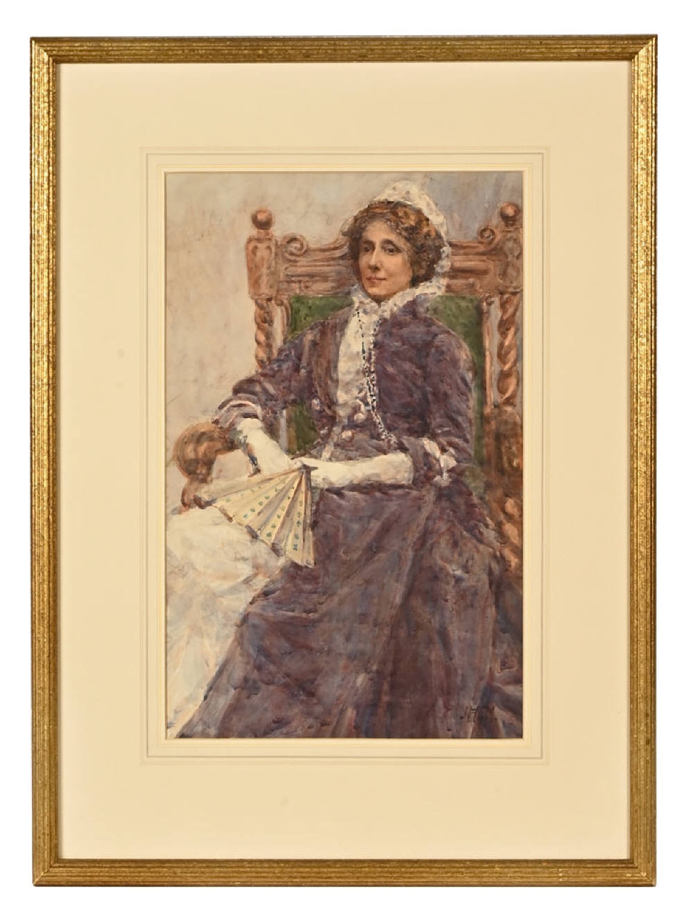 Joshua Hargrave Samms Mann | Lady with Fan Mrs Strangeways | MutualArt