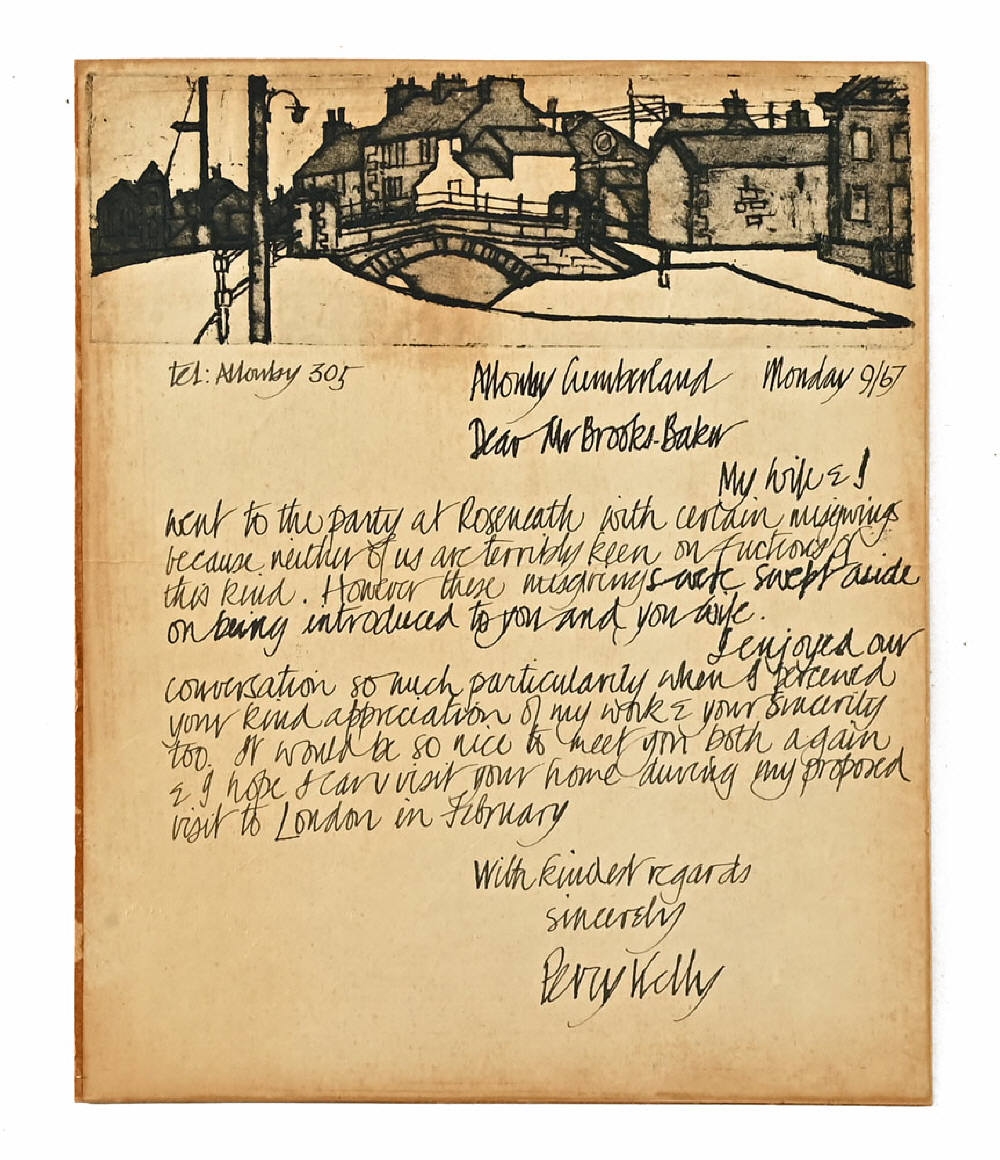 Percy Kelly | An illustrated letter (1967) | MutualArt