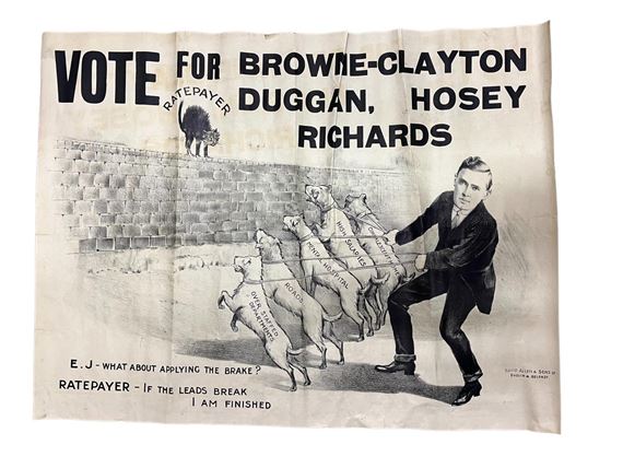 David Allen | a satirical cartoon poster depicting Gentleman in suit ...