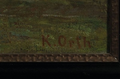 Karl Orth | view probably of a moated castle | MutualArt