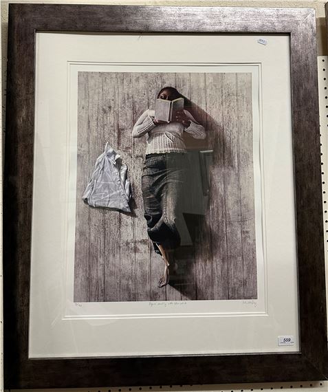 Maxwell Doig | Figure reading with blue shirt | MutualArt