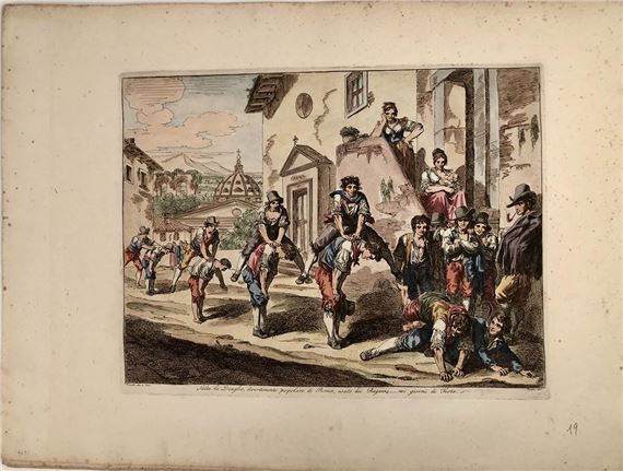 Bartolomeo Pinelli | Lot of 19 plates from Il Meo Patacca o vero Roma ...