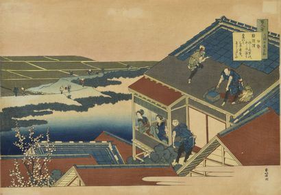 Katsushika Hokusai | Ise poem from the series One Hundred Poems ...
