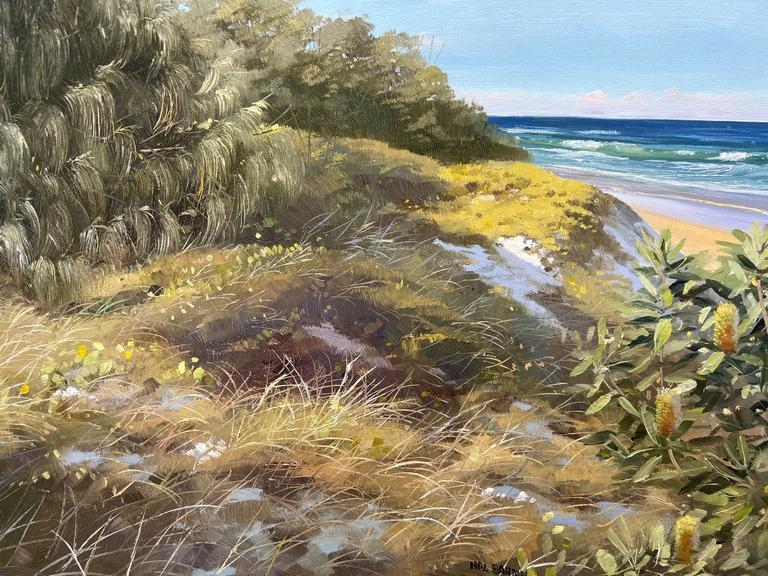 Hal Barton | HAL BARTON OIL - BEACH SCENE - SIGNED LOWER RIGHT - 43.5CM ...