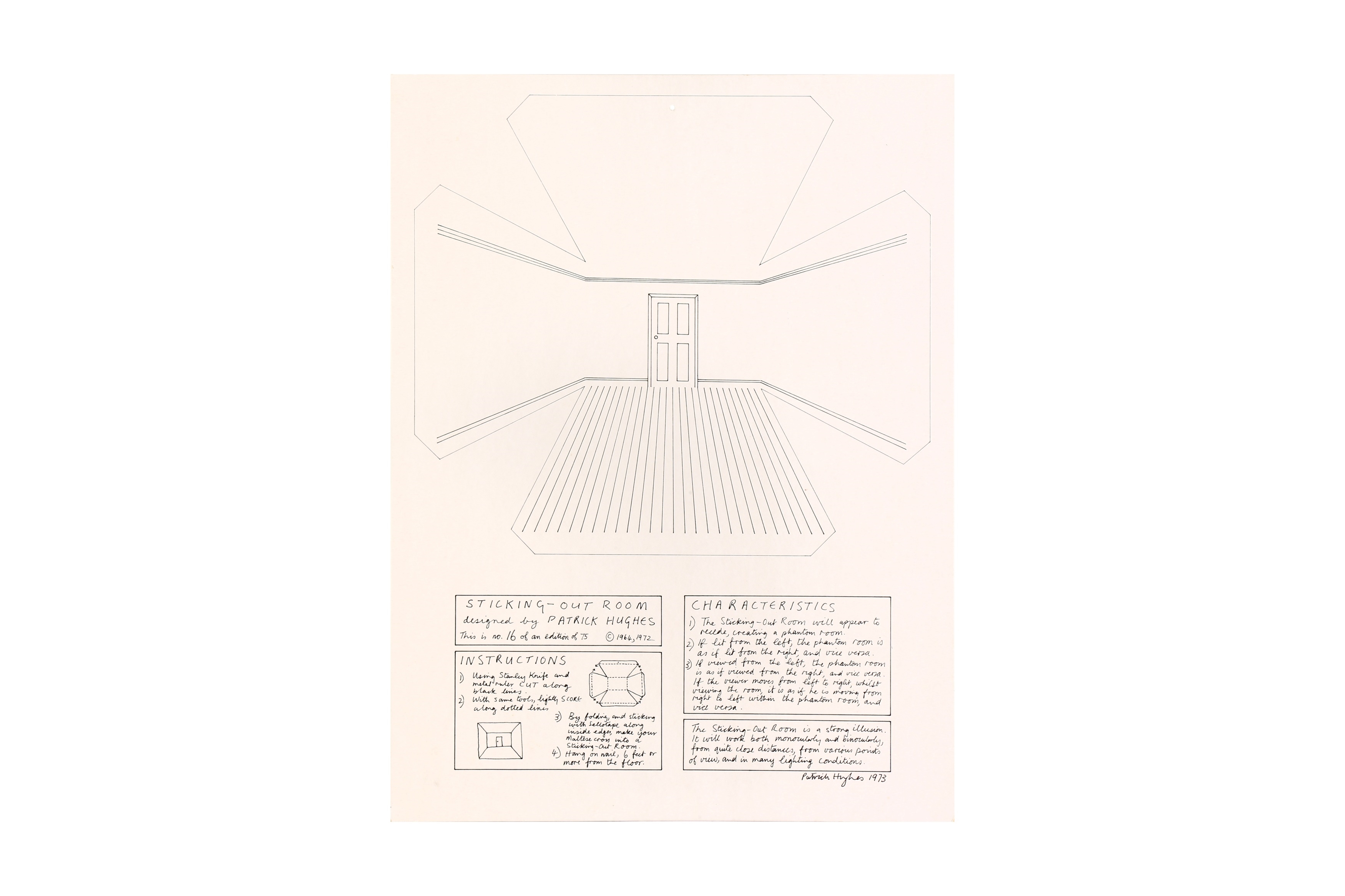 Patrick Hughes | Sticking Out Room (1973) | MutualArt