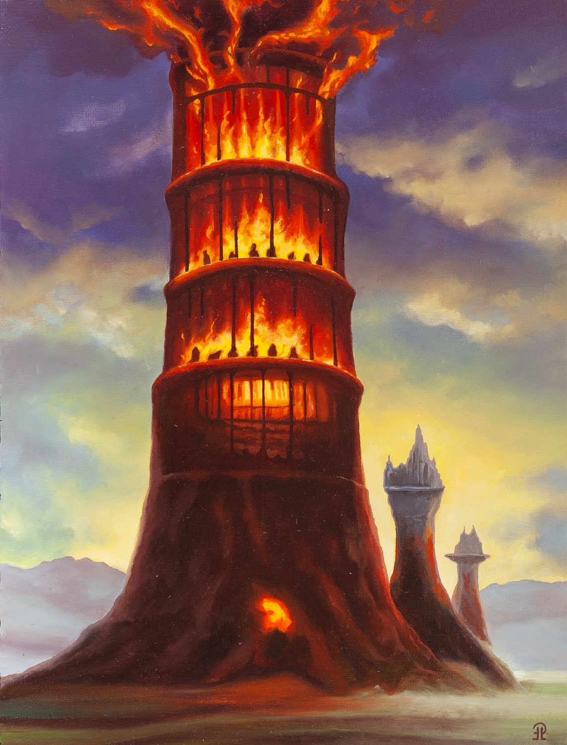 Lukasz Prządka | Three burning towers (2023) | MutualArt