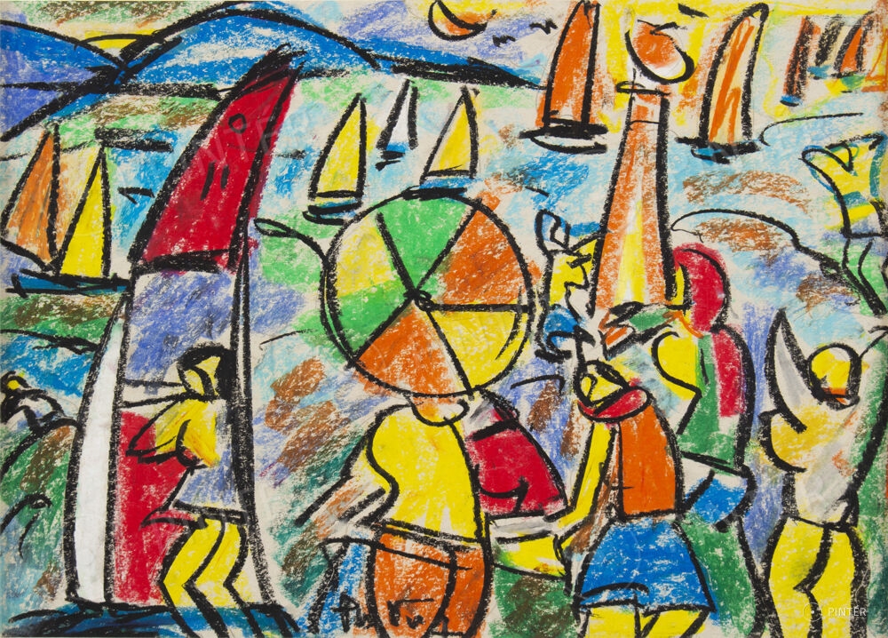 Miklós Németh | Sailboats at Lake Balaton | MutualArt