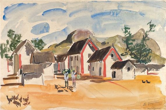 Elisabeth Faure | Village of Madagascar | MutualArt