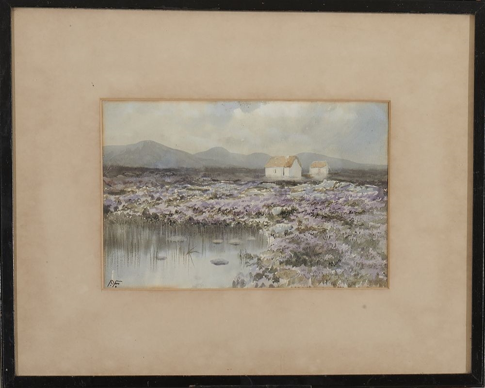 William Percy French | COTTAGES IN A BOGLAND LANDSCAPE | MutualArt