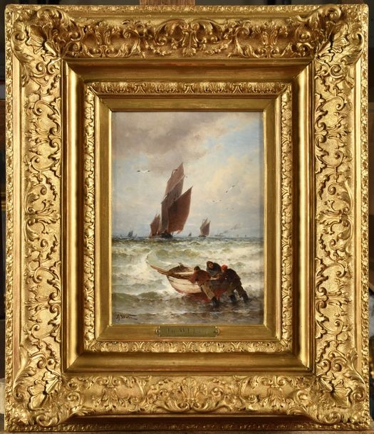 Theodore Alexander Weber | Launching a boat | MutualArt