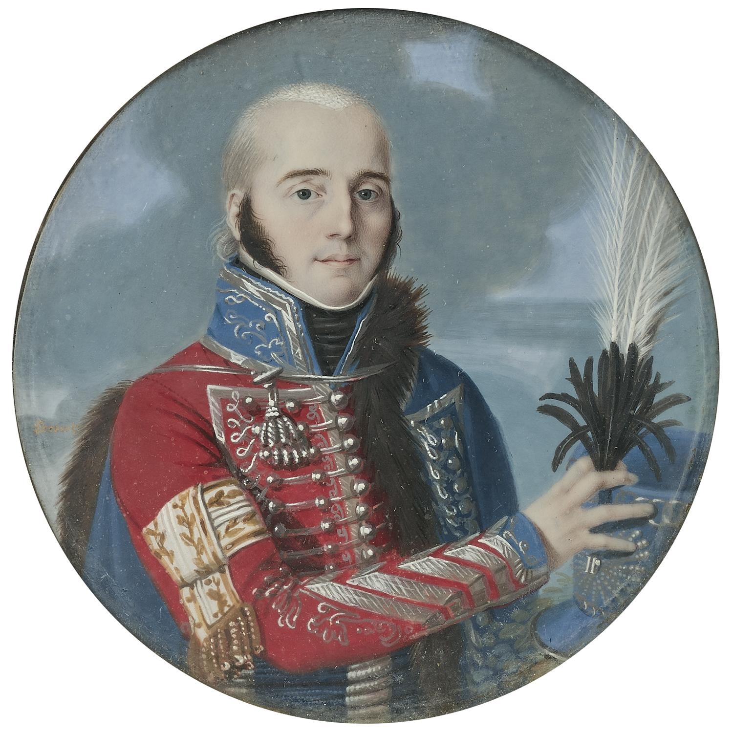 J. Lecourt | PORTRAIT PRÉSUME D'EUSTACHE-HUBERT PASSINGES DE PRECHAMPS (1773-1854), chef de ...