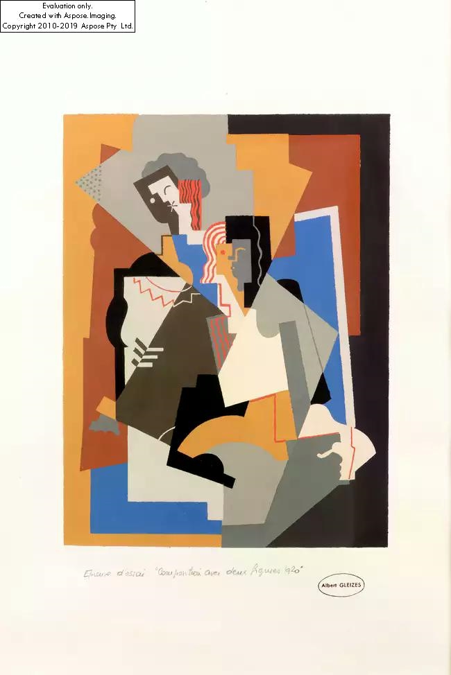 Albert Gleizes | Composition avec deux figures (1920) | MutualArt