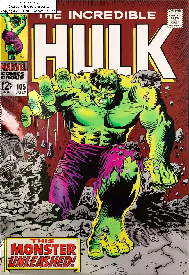 Stan Lee | Marvel Superheroes - the Incredible Hulk #105 | MutualArt