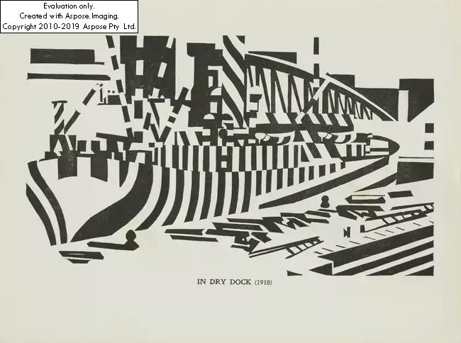 Edward Wadsworth | In Dry Dock (1918) | MutualArt