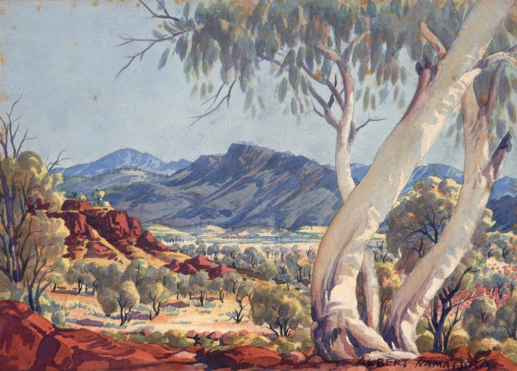 Albert Namatjira | Central Australian Landscape | MutualArt