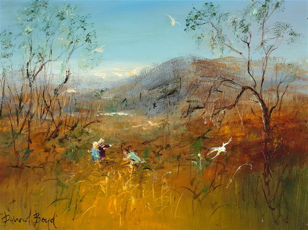 David Boyd | Children Playing in a Paddock | MutualArt
