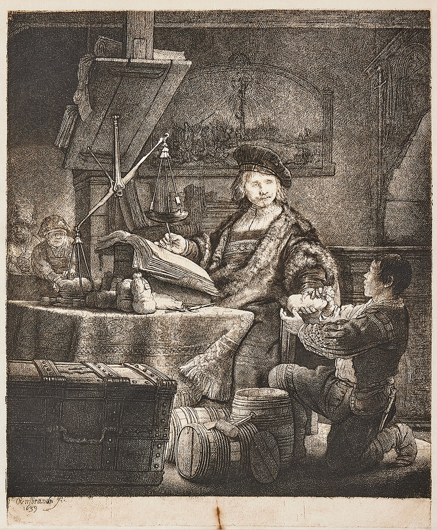 Rembrandt van Rijn | Jan Uytenbogaert, The Gold Weigher (1639) | MutualArt