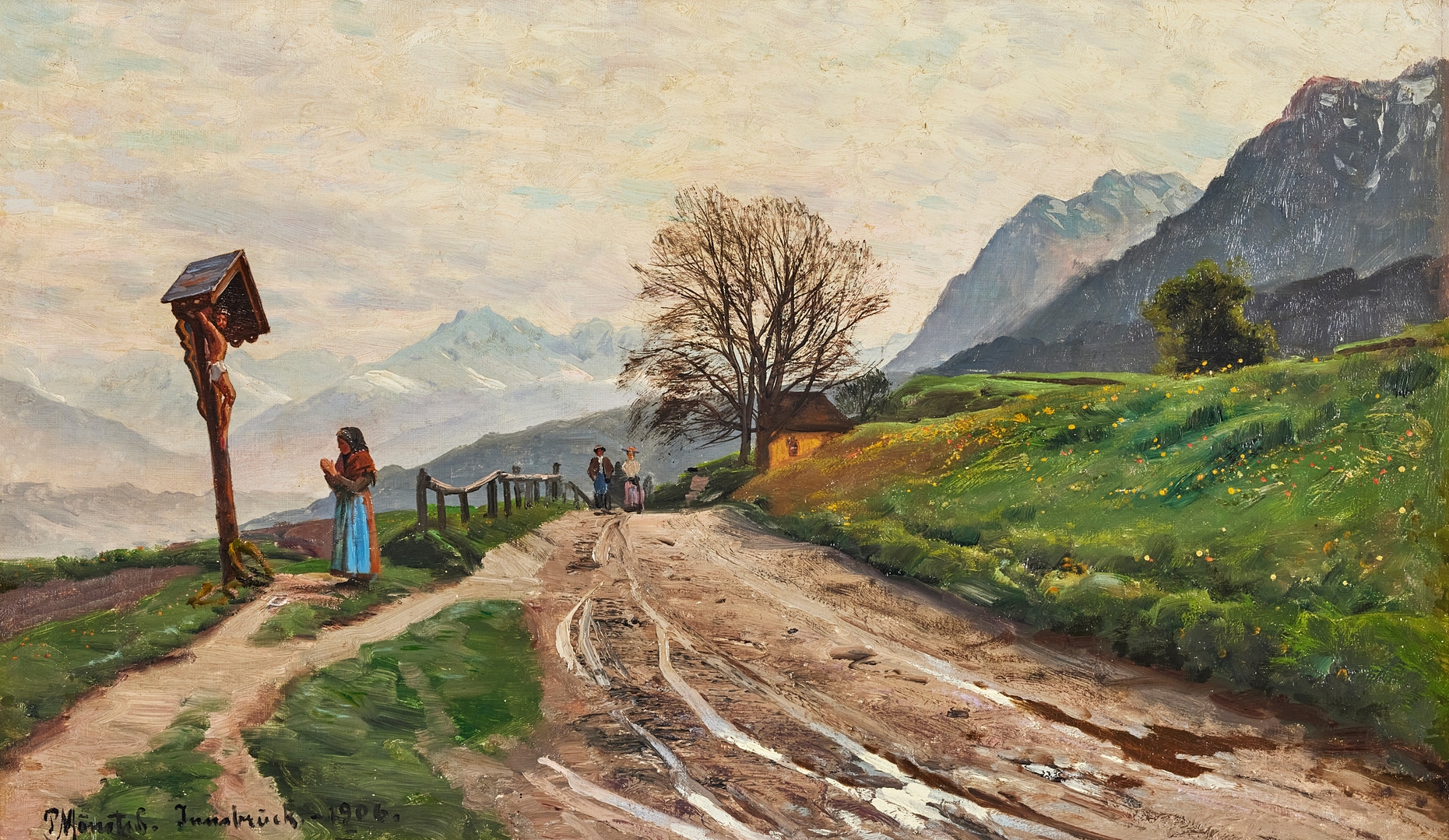 Peder Mork Monsted | Landskap, Innsbrück (1906) | MutualArt