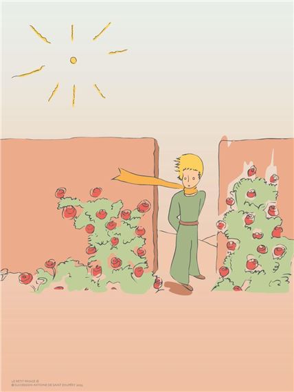 Antoine de Saint-Exupéry | Le Petit Prince et les roses | MutualArt