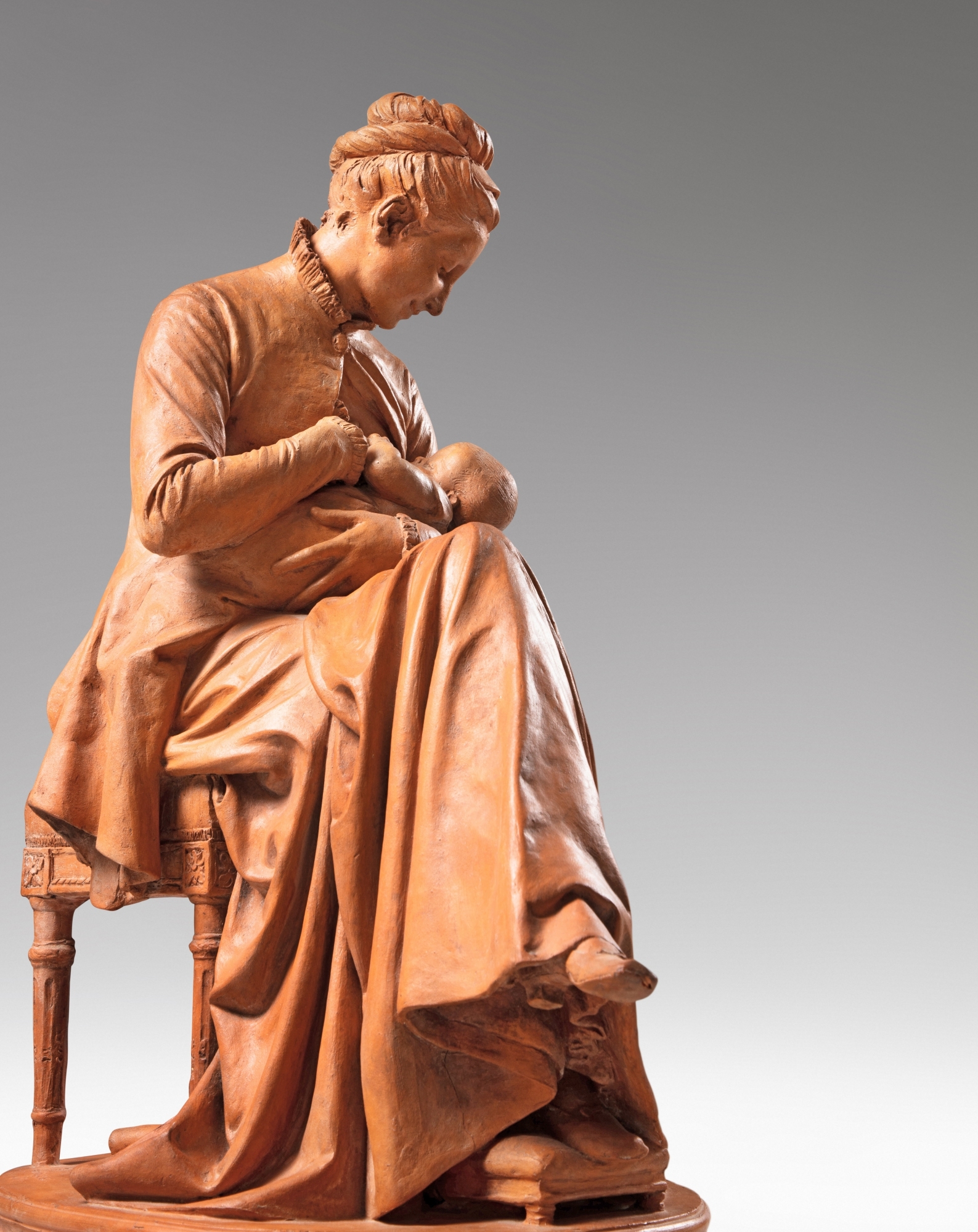 Aimé Jules Dalou | Young nursing Mother (1874) | MutualArt