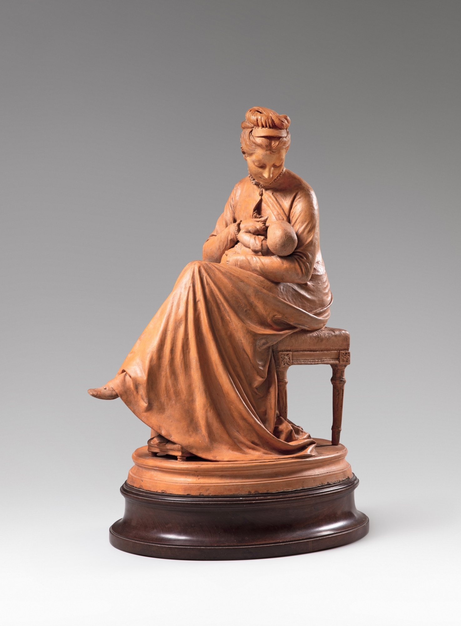 Aimé Jules Dalou | Young nursing Mother (1874) | MutualArt