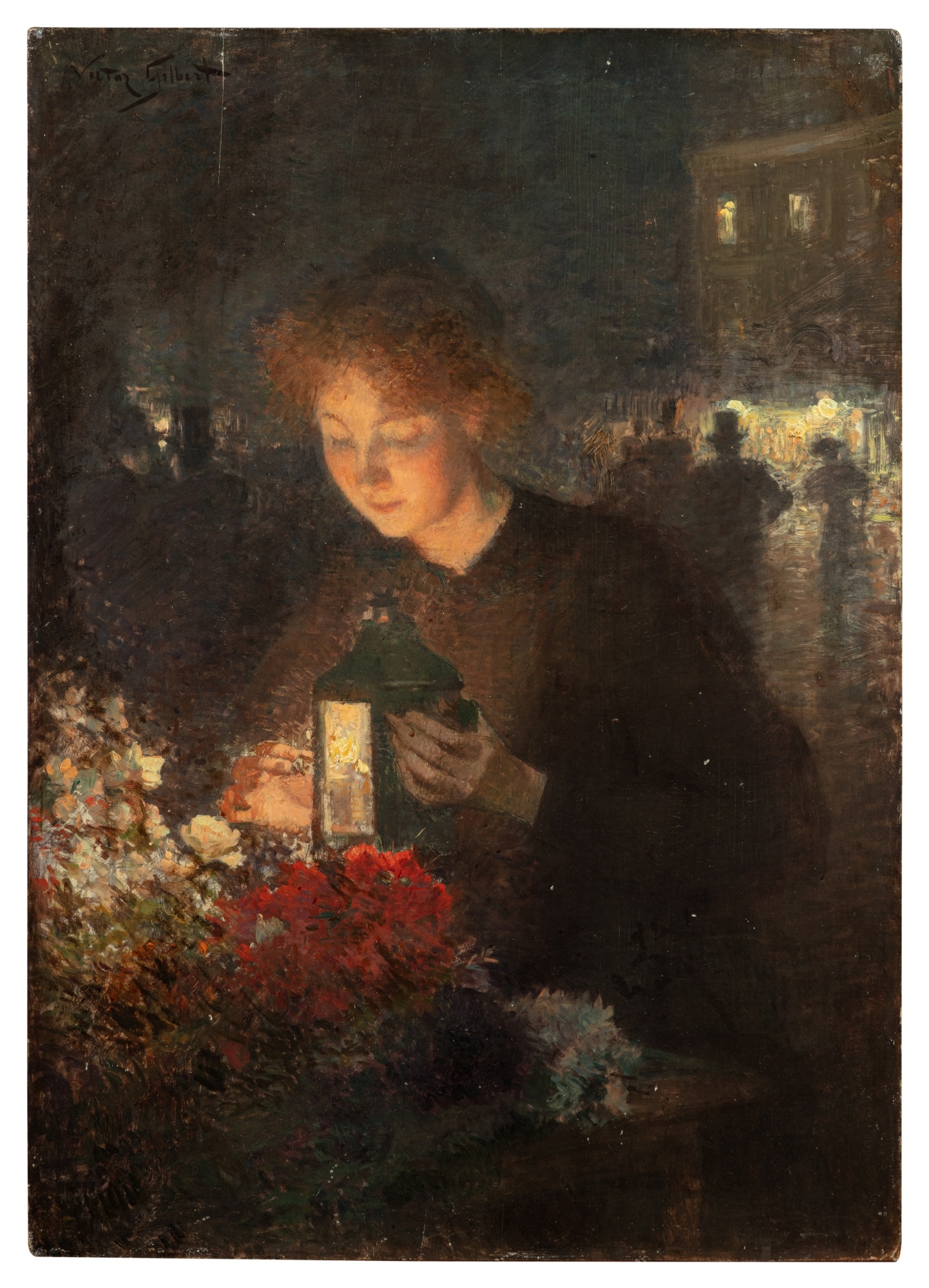 Victor-Gabriel Gilbert | The little grocers | MutualArt