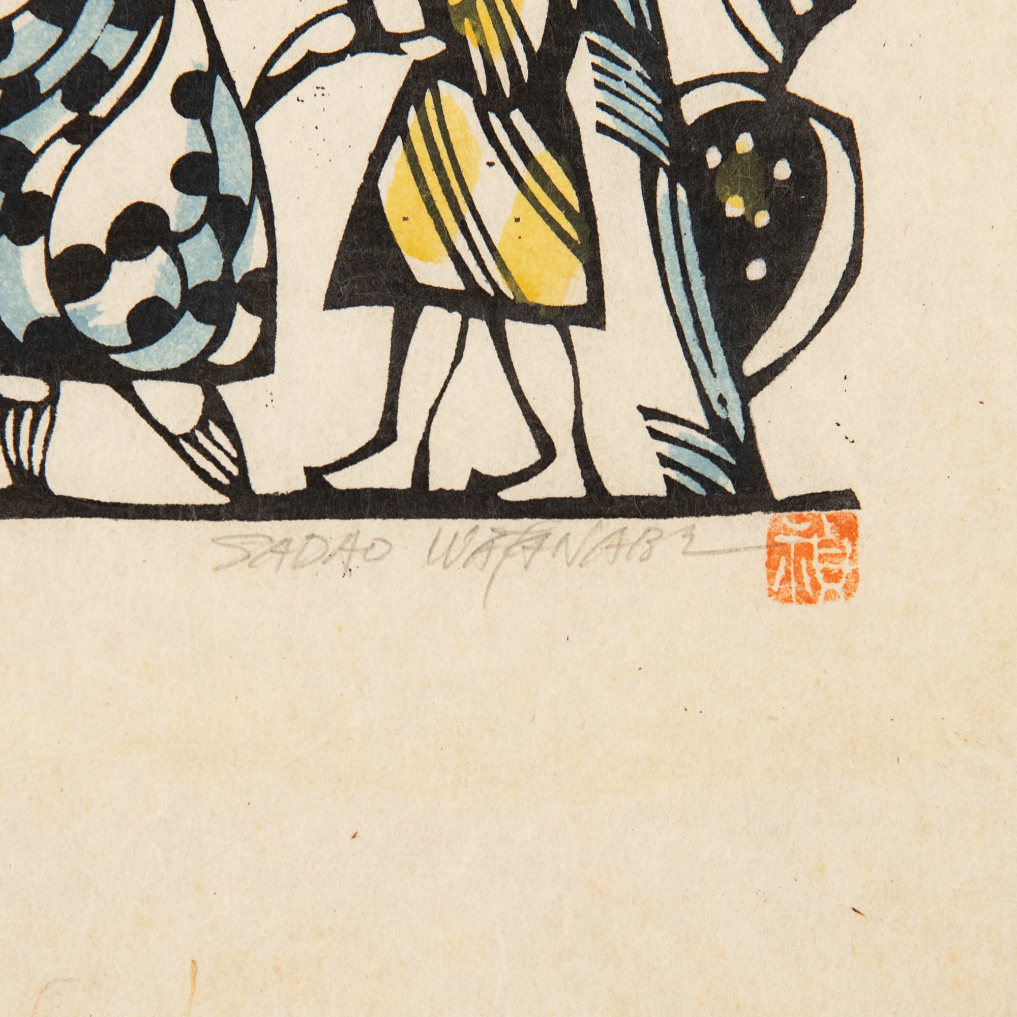 Sadao Watanabe | Five biblical-themed kappazuri prints (1970) | MutualArt